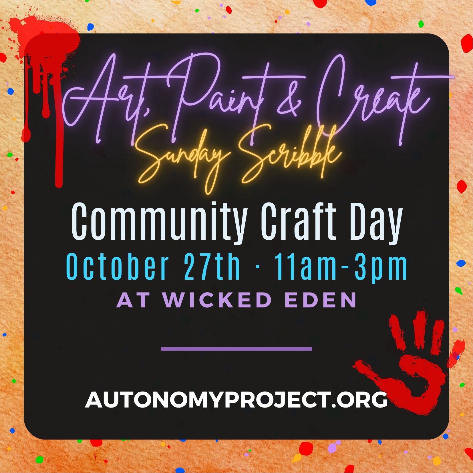Wicked Eden | October 27th - Art, Paint, & Create: Sunday Scribble